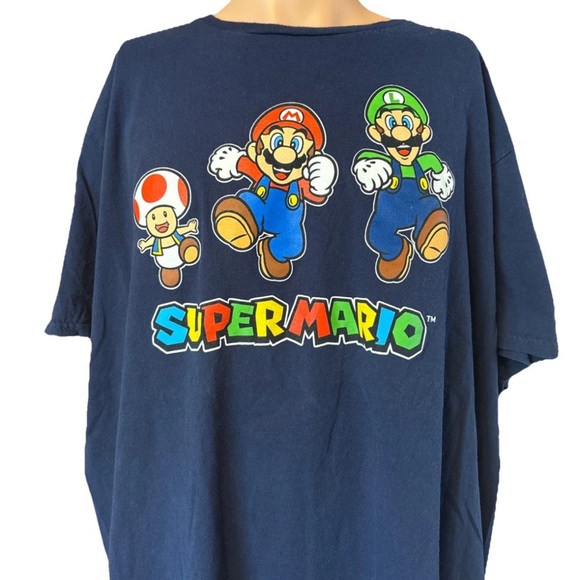 Super Mario Bros | Shirts | Mad Engine Super Mario Luigi Toad Navy Blue ...